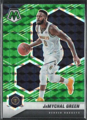 2020 21 Panini Mosaic 122 Jamychal Green Mosaic Green Prizm Denver Nuggets Ebay