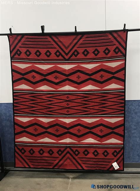 New With Tags Pendleton Beaver State Red Black White Indian Blanket
