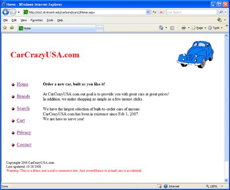 Cis Department Tutorials Asp Net Web Apps Vb 2005 Cars App 2