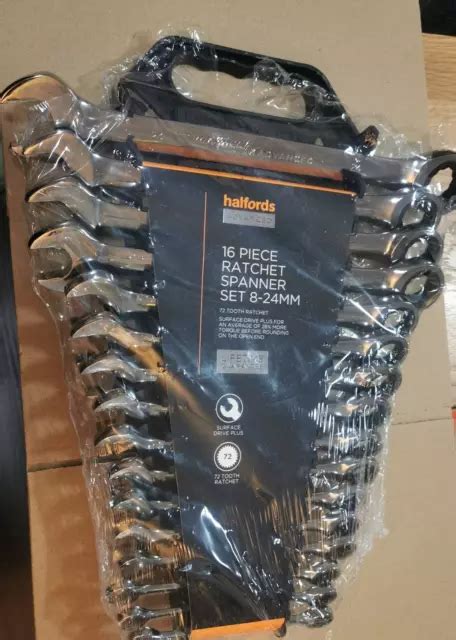 Halfords Advanced 16pc Ratchet Spanner Set £64 99 Picclick Uk