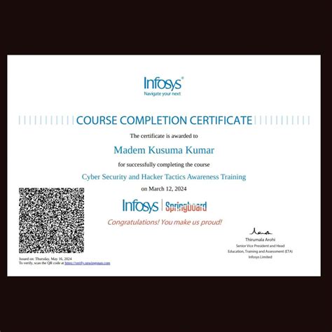 M Kusuma Kumar On Linkedin Im Happy To Share That Ive Obtained A New