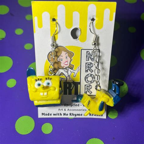 Spongebob Squarepants Doing The Worm Earrings No Rhyme Or Reason Art