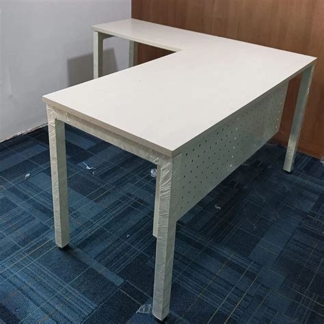 White L Shape Wooden Office Corner Table At Best Price In Hyderabad