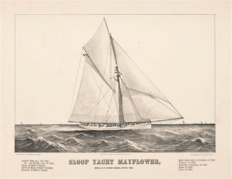 Sloop Yacht Mayflower Modelled By Edward Burgess Boston Mass Artvee