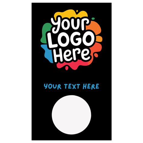 Custom Add Your Own Logo Personalized Scratch Off Card Unicorn Smiles