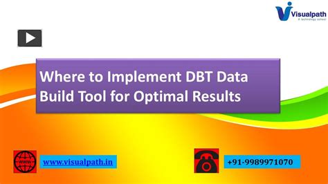 Data Build Tool Training Best Online Dbt Courses Presentation Free To
