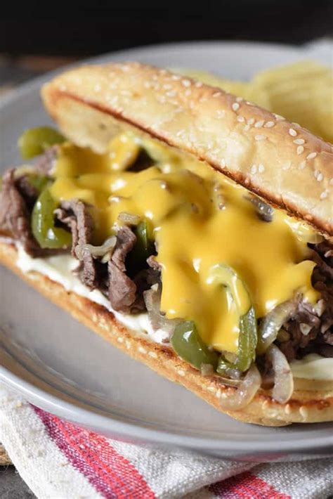 Homemade Philly Cheesesteak Sandwich Recipe Adventures Of Mel