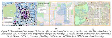 Comparison Of Buildings In CBD At The Different Timelines Of The