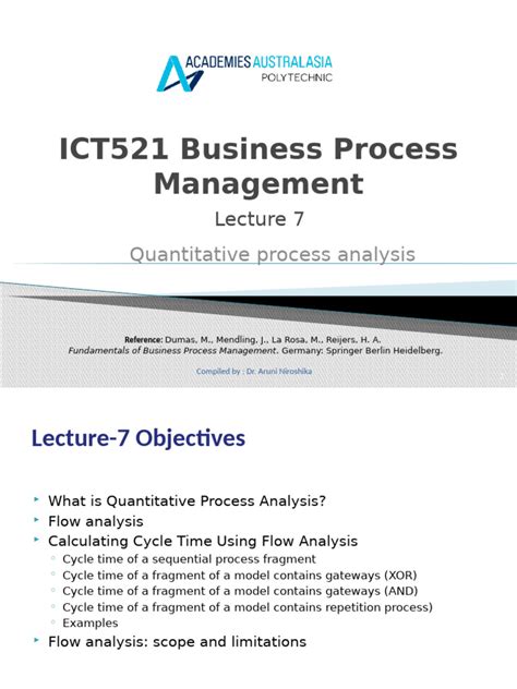 Ict521 Lecture 7 Quantitative Process Analysis Pdf Quantitative Research Applied