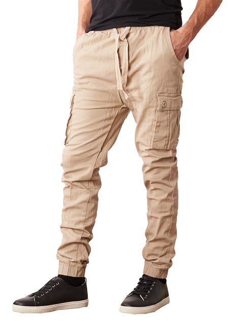 Mens Slim Fit Stretch Cargo Jogger Pants