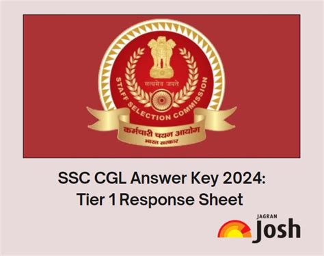 Ssc Cgl Tier 1 Answer Key 2024 Released Jagran Josh