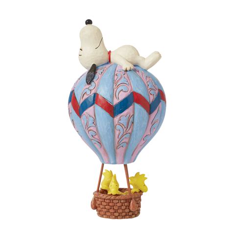 Jim Shore Peanuts Snoopy Laying On Hot Air Balloon Figurine Sparkle