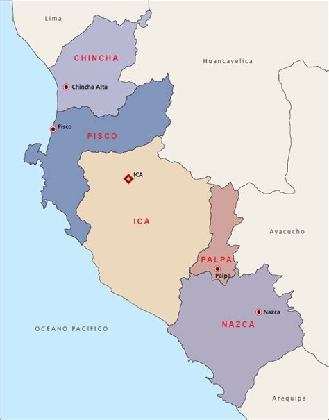 Provincias De Ica Perú Colombia