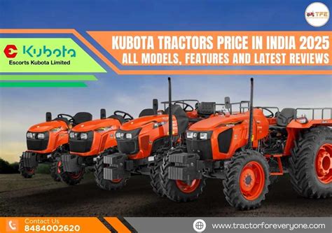 Kubota Tractors Price In India 2025 All Models Features And Latest