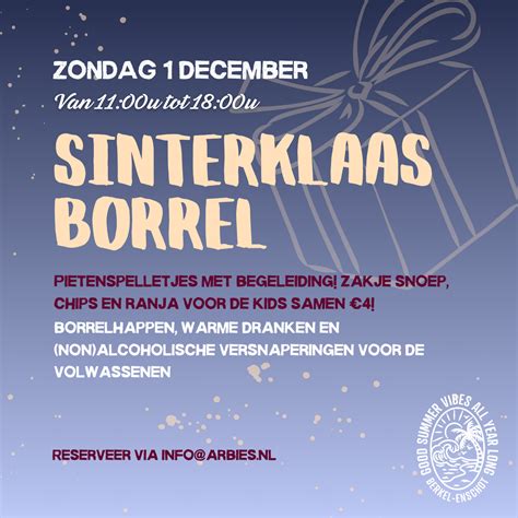 Sinterklaas Borrel Bij Arbies Beachhouse