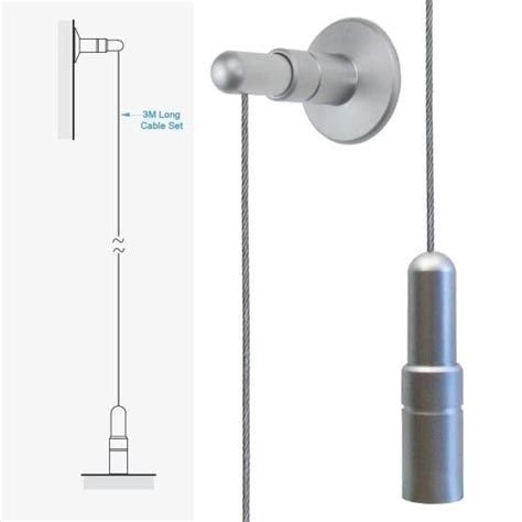 15mm Cable Suspension Kit With Wall To Floor Fixings 3m Long Cable