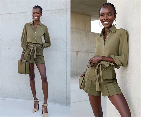 Olive Green Skort Outfit Ideas With Beige 10 Neutral Looks To Copy