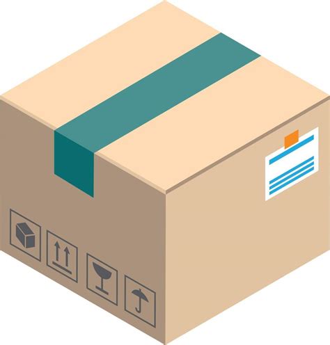 Parcel Box Illustration In 3d Isometric Style 14273263 Vector Art At