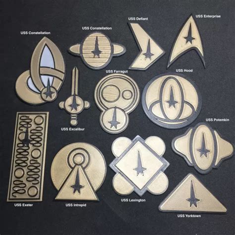 Star Trek Tos Constitution Class Emblem Badges 3d Printing Model