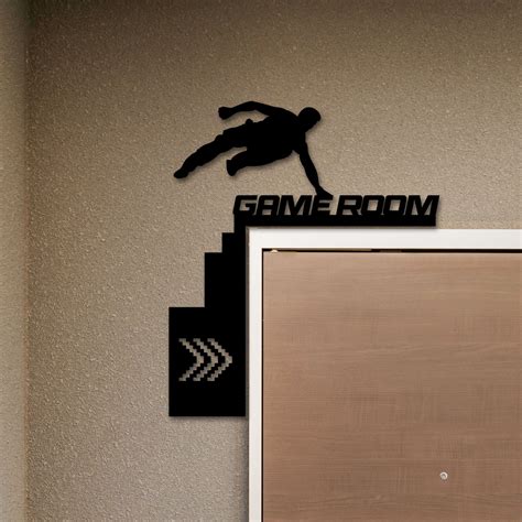 Game Room Metal Door Corner Arcade Zone Topper Sign Decor Lynseriess