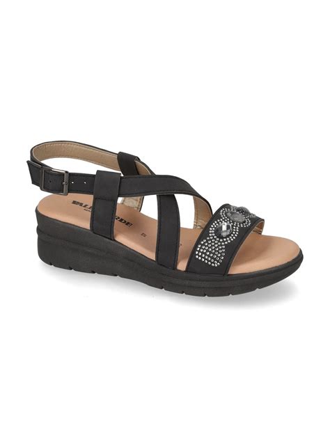 Valle Verde Valle Verde Sandalo Con Zeppa Donna 55560 Nero 55560
