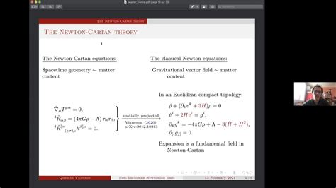 A Non Euclidean Newtonian Limit Of General Relativity Youtube