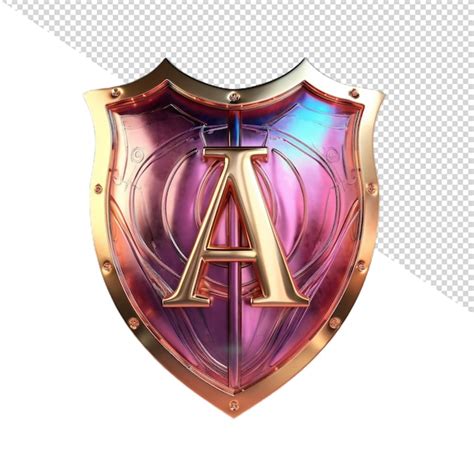 Premium Psd Letter A In Shield