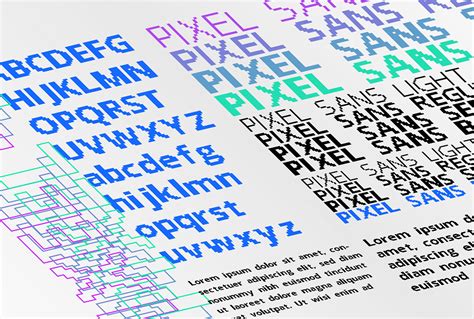 Pixel Sans Light Regular Semibold Bold Italic Behance