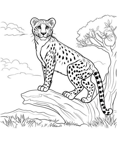Cheetah Coloring Pages For Adults
