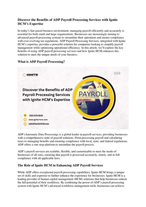 Ppt Discover The Benefits Of Adp Payroll Processing Services With