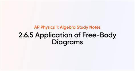 2 6 5 Application Of Free Body Diagrams Ap Physics 1 Algebra Notes Tutorchase