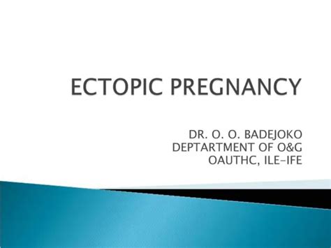 Ppt Understanding And Managing Ectopic Pregnancy Powerpoint