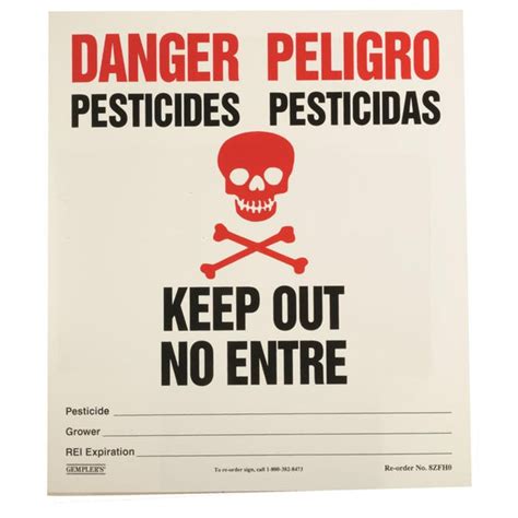 Gemplers 14w X 16h California Pesticide Warning Sign