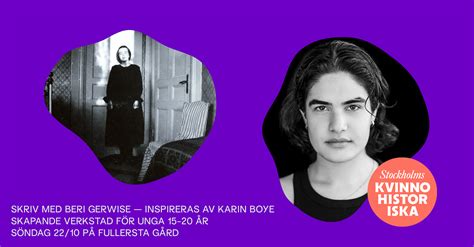 Skapande Verkstad Skriv Med Beri Gerwise — Kvinnohistoriska