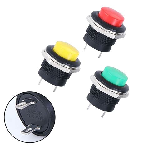 Smt 12v 16mm Starter Switch Boat Horn Momentary Push Button Metal For