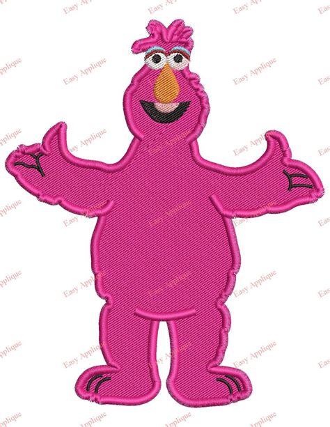 Telly Monster Sesame Street Fill Embroidery Design 01 Machine