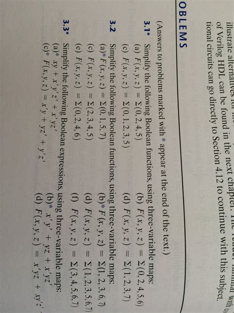 solved express the following function as a sum of minterms