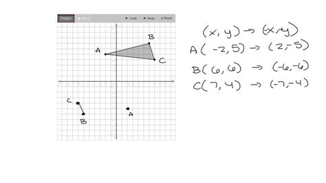 solved graph the image of the given triangle after the transformation