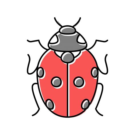 Ladybug Bug Color Icon Vector Illustration 19525944 Vector Art At Vecteezy