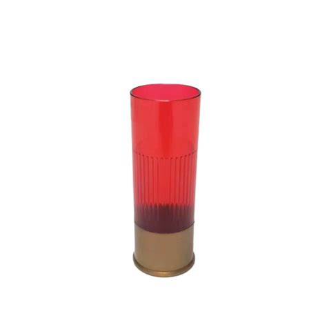 Get Heavy Duty Shotgun Shell Plastic Shot Glass 15 Ounce Red 12