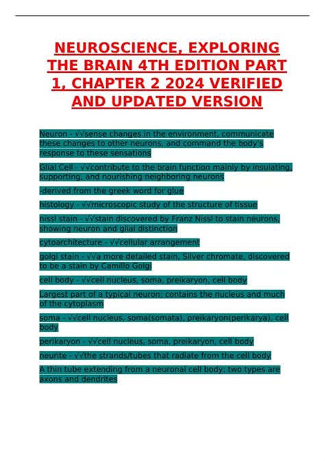 Neuroscience Exploring The Brain 4th Edition Part 1 Chapter 2 2024