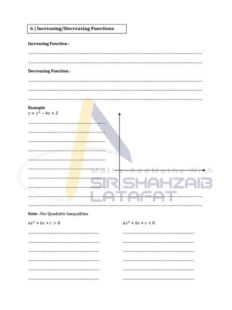 Increasing Decreasing Functions Pdf Mathematics Mathematical Analysis