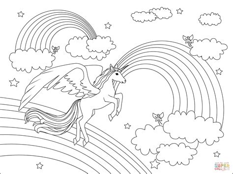 Printable Coloring Pages Of Rainbows