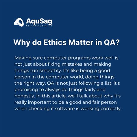 aqusag technologies on linkedin codeethics softwareintegrity