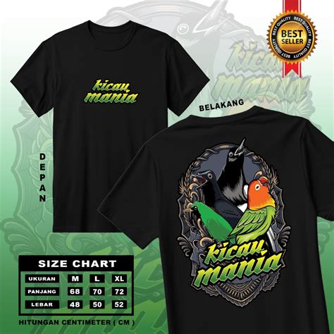 Jual Kaos Distro Motif Kicau Mania Terbaru Baju Cotton Combed 30s Pria