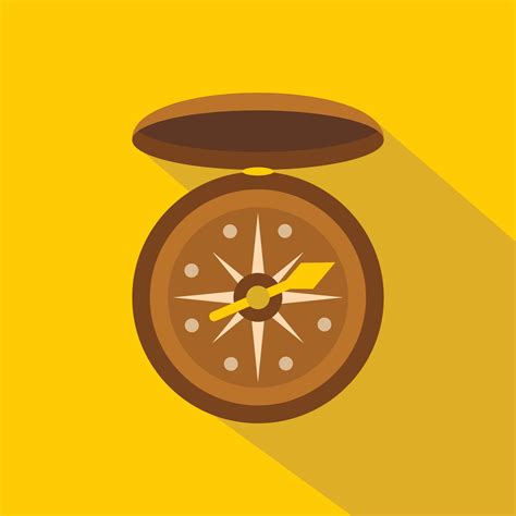 Compass Icon Flat Style 15043308 Vector Art At Vecteezy