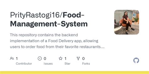 Github Prityrastogi16food Management System
