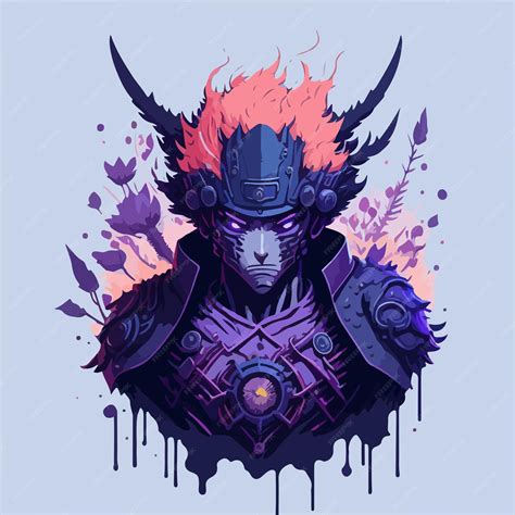 Premium Vector A Demonic Ninja Embraces Their Deadly Prowess Hidden