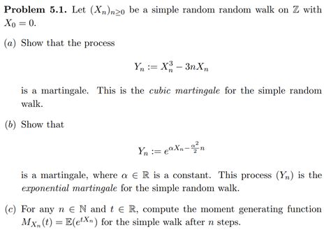 solved problem 5 1 let xn n≥0 be a simple random random
