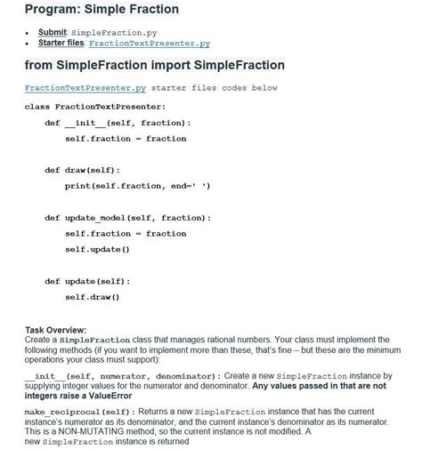 program simple fraction submit simplefraction py